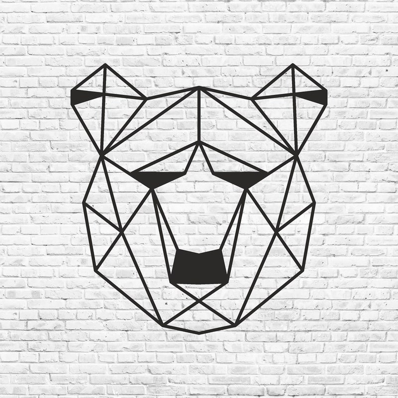 Geometric Bear Art - Etsy