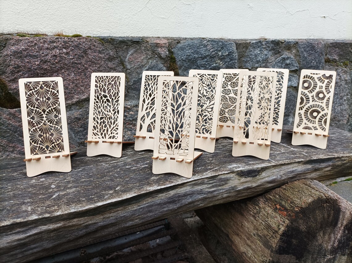 Phone Stand. Mobile Holder. Design 6. Drawing for 3 Mm Material - Etsy UK