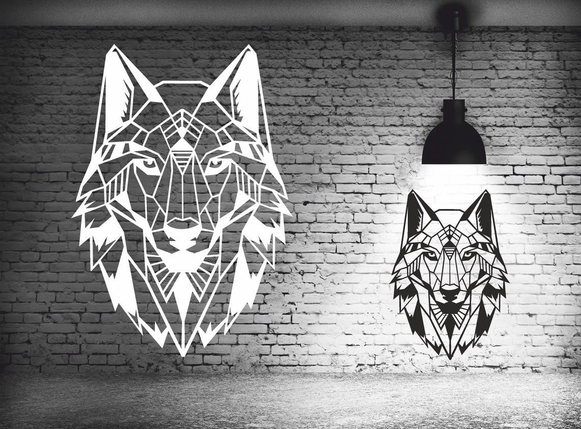 Polygon Wall Art P12. Geometric Wolf. Vector Cdr Eps Dxf - Etsy