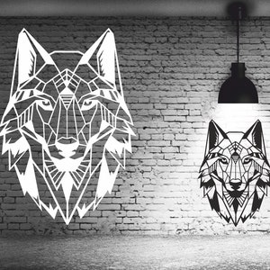Polygon Wall Art P12. Geometric Wolf. Vector Cdr, Eps, Dxf, Svg, Pdf - Etsy