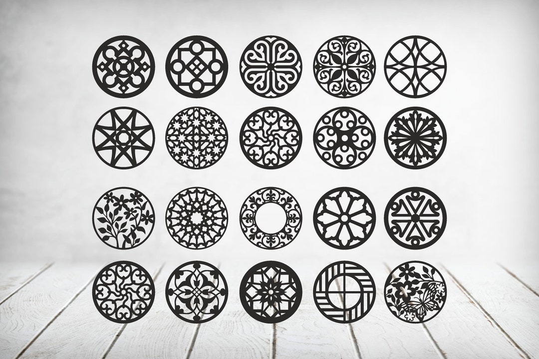 Coasters Set 2. Vector Files Cdr, Dxf, Eps, Svg - Etsy