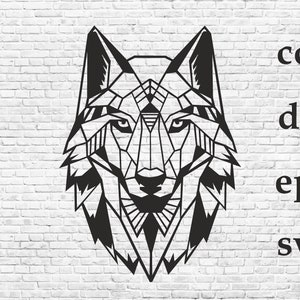 Polygon Wall Art P12. Geometric Wolf. Vector Cdr Eps Dxf - Etsy