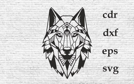 Polygon Wall Art P12. Geometric Wolf. Vector Cdr Eps Dxf - Etsy