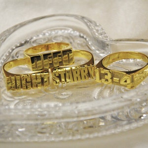 Year Ring / Name Ring / Date Ring / Birthday Ring / - Etsy