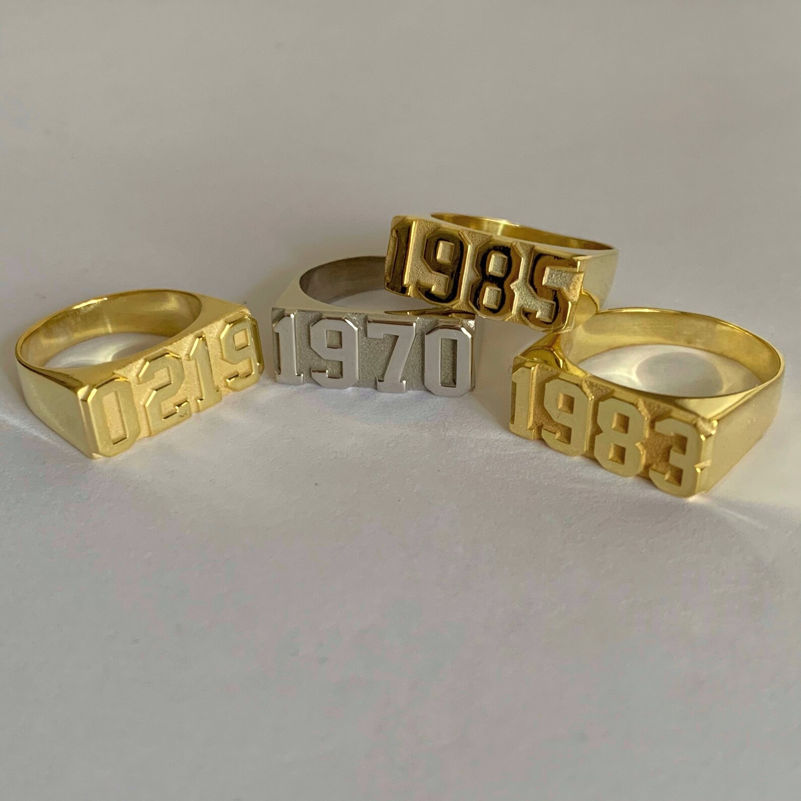 Year Ring / Name Ring / Date Ring / Birthday Ring / - Etsy