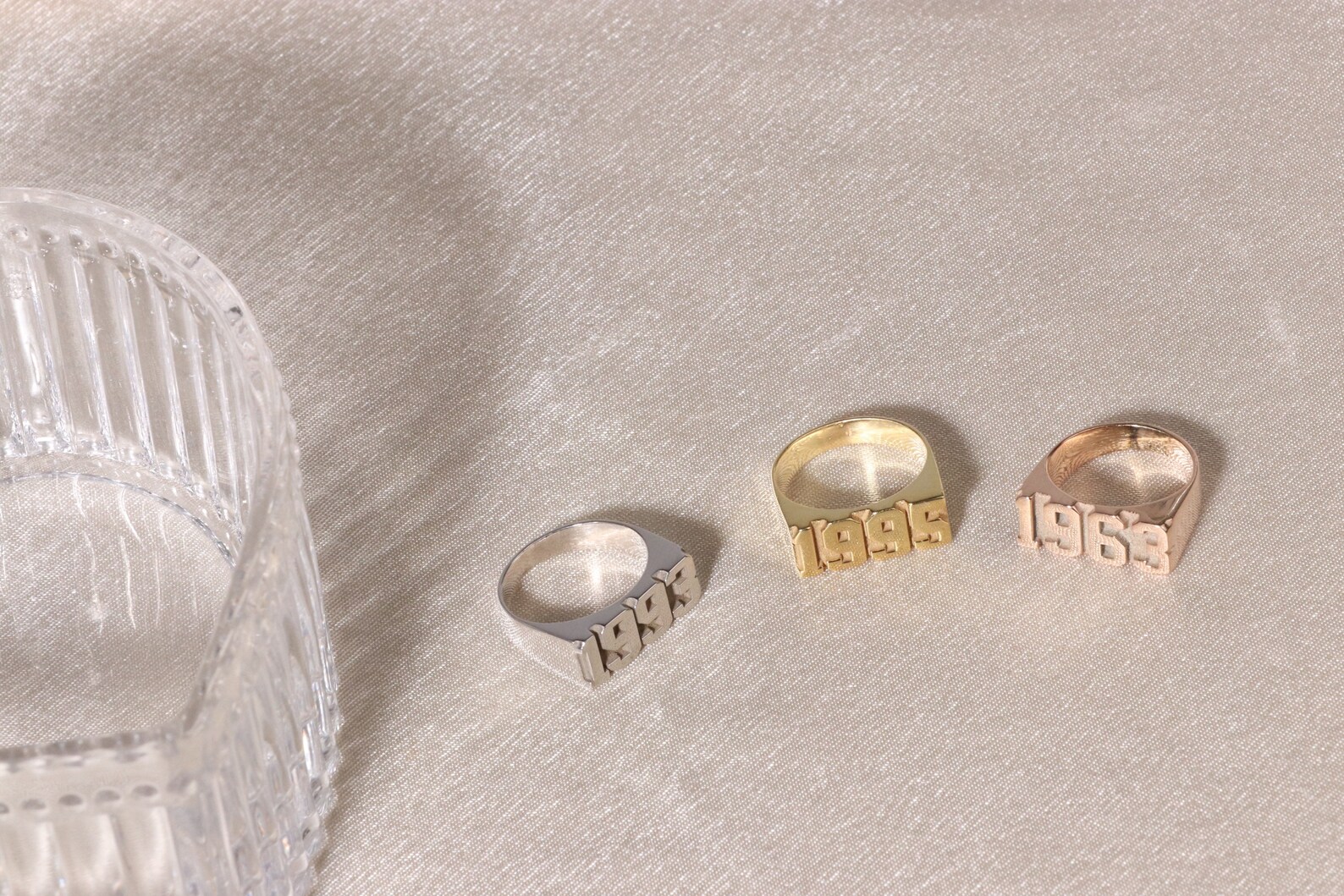 Year Ring / Name Ring / Date Ring / Birthday Ring / - Etsy