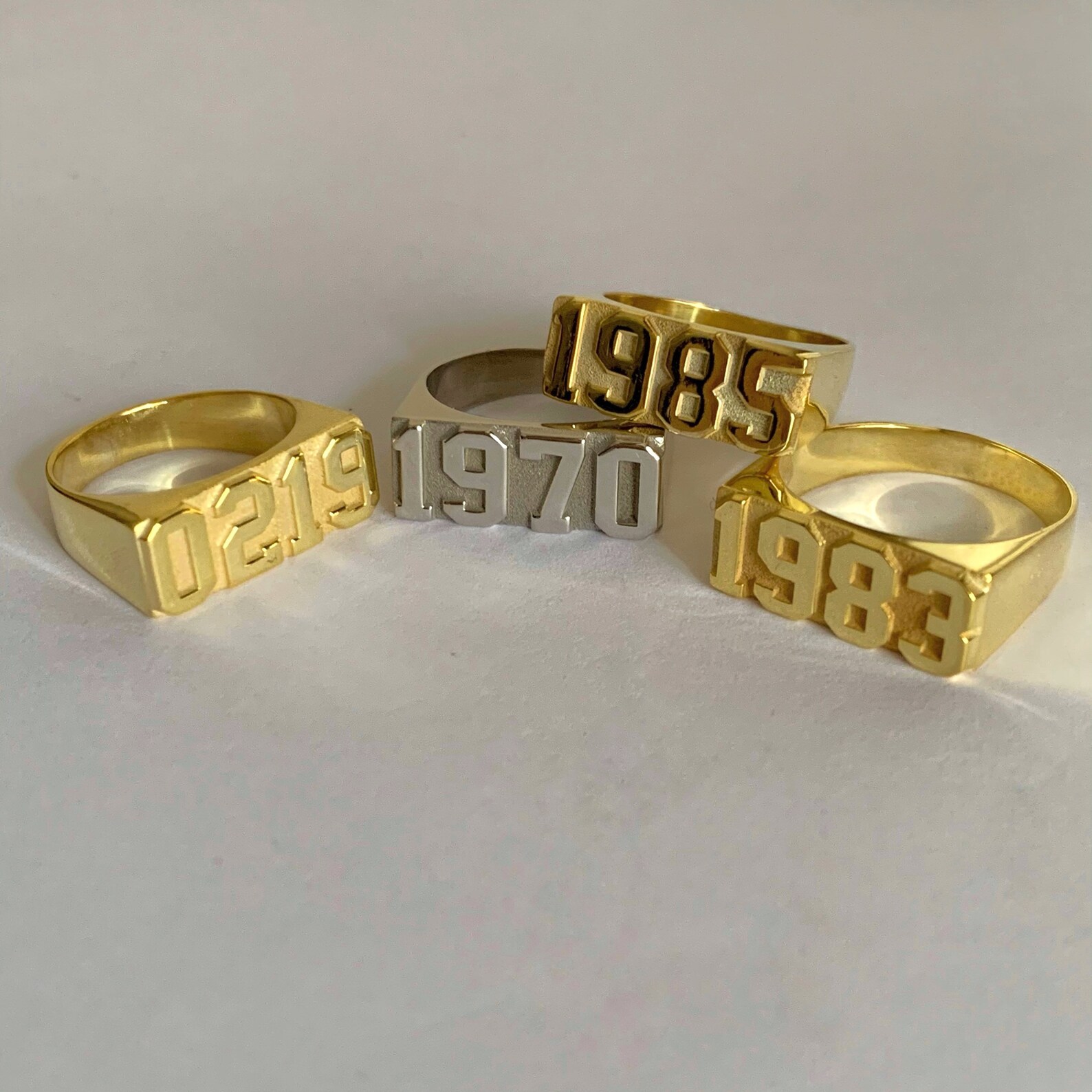 Year Ring / Name Ring / Date Ring / Birthday Ring / - Etsy