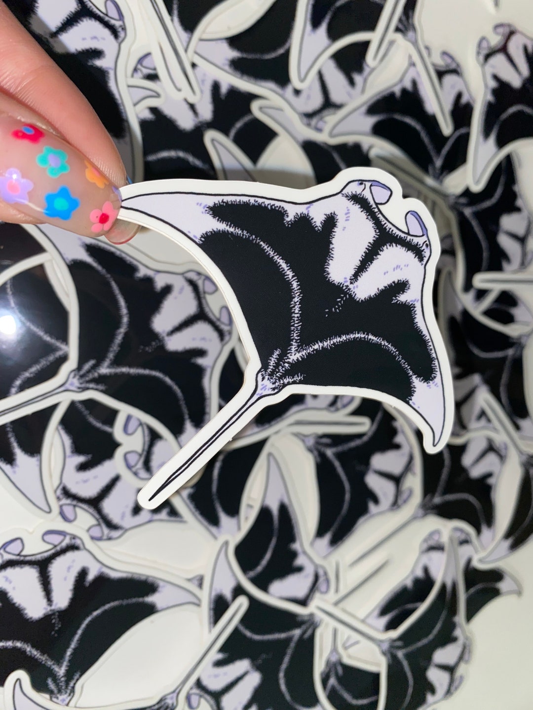 Manta Ray Sticker - Etsy