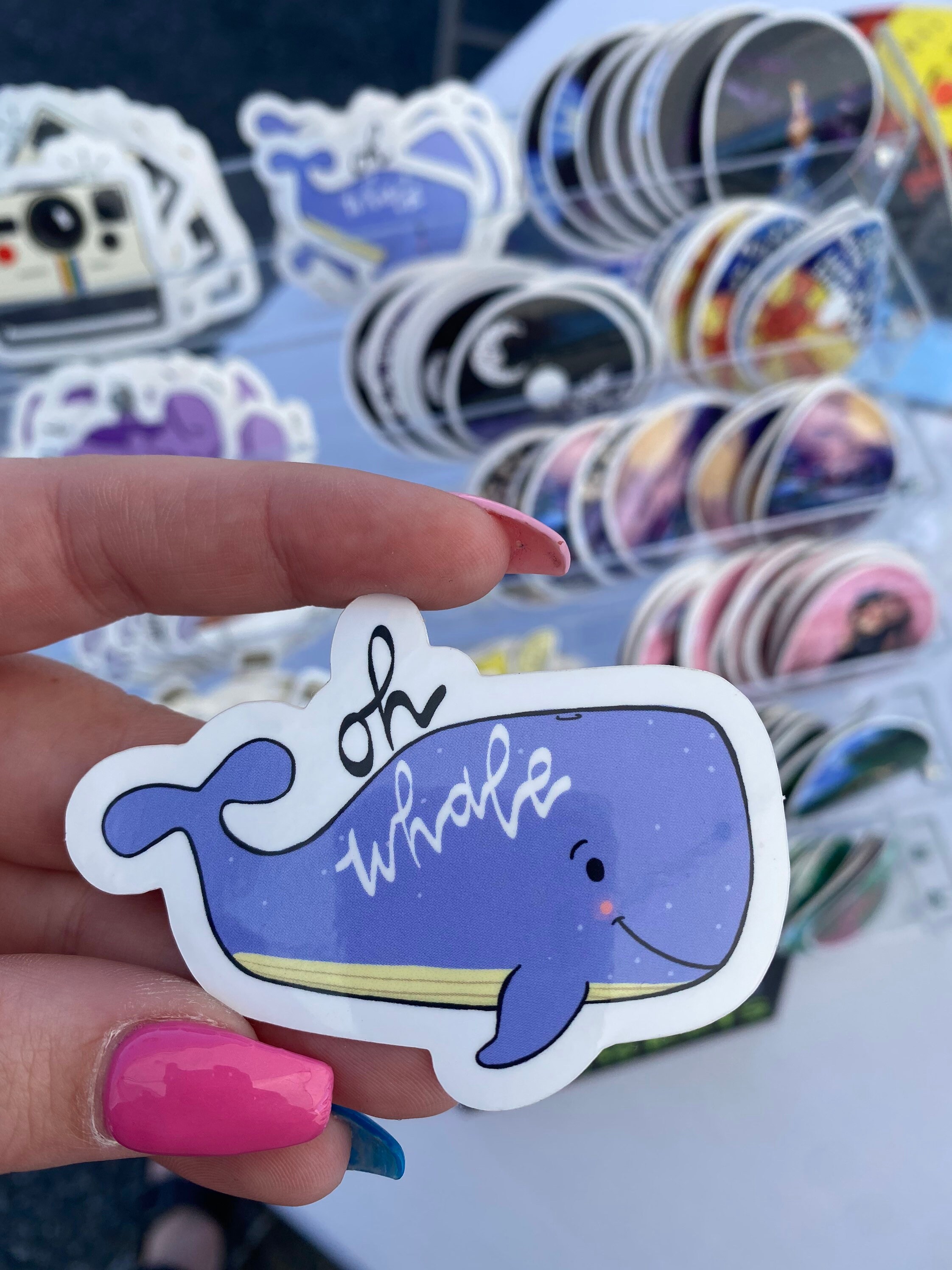 Oh Whale Sticker - Etsy