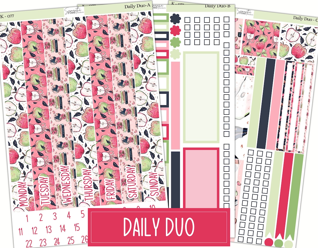 K-077 Daily Duo Kit Back to School Daily Duo Weekly Kit - Etsy