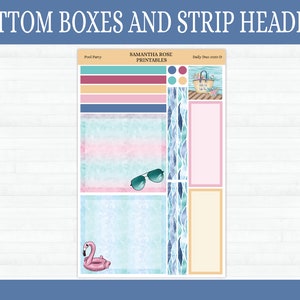 Pool Party Printable Daily Duo Kit Summer Fun Printable 7x9 Daily Duo ...