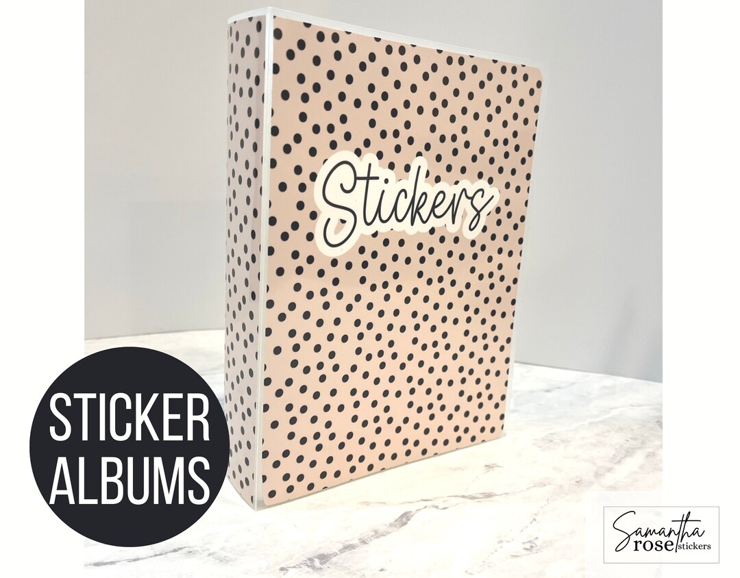 Polka Dots Sticker Album Top Loading Sticker Albums 8x6 Sticker Album ...
