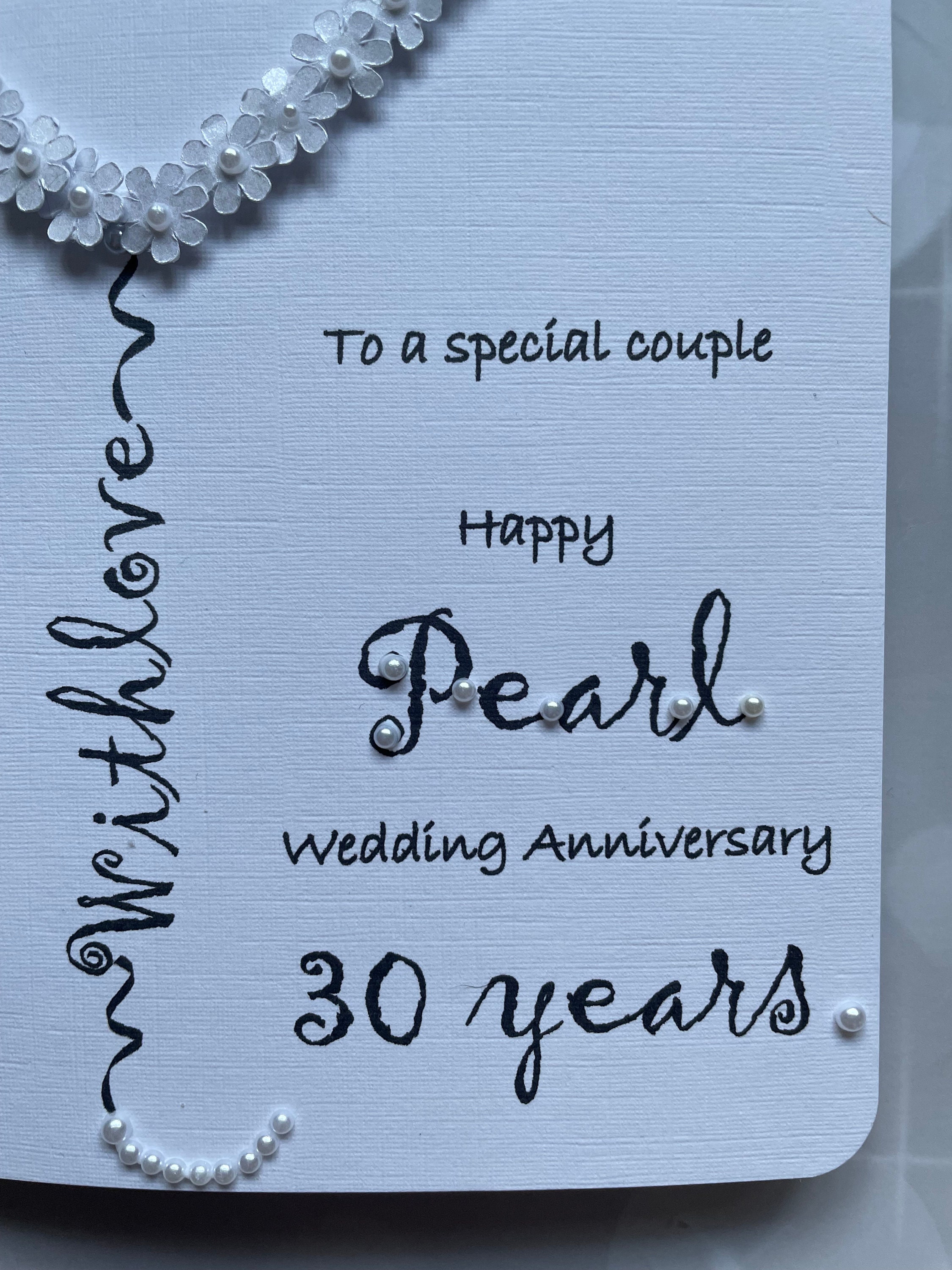 Handmade Pearl Picture Frames Handmade Personalized 30th Pearl Wedding ...