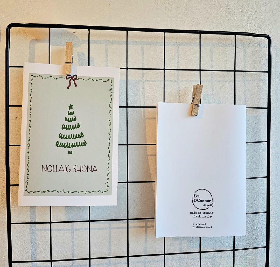 Irish Language 'nollaig Shona' Christmas Card Type A - Etsy