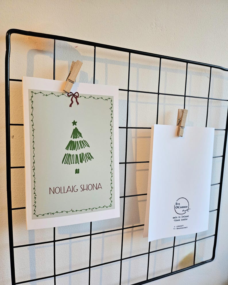Irish Language 'nollaig Shona' Christmas Card Set B - Etsy