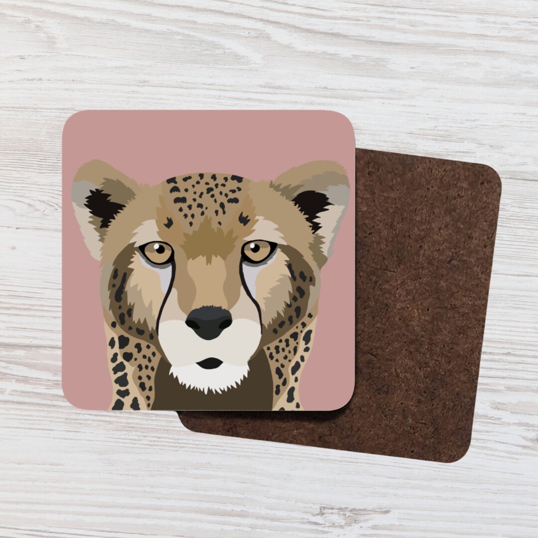 Dessous de verre guépard sous-verre grand félin animal de safari cadeau ...