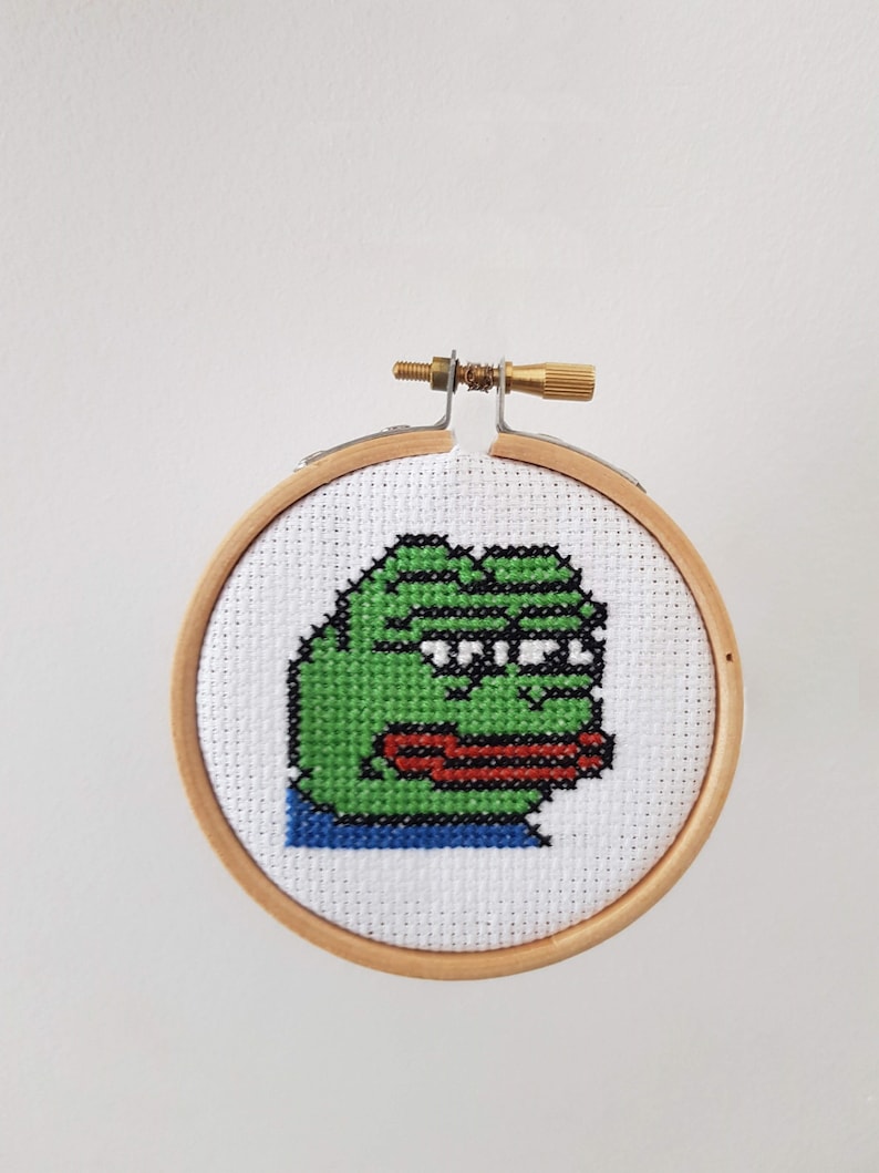 Pepe the Frog Meme Cross Stitch PATTERN ONLY - Etsy