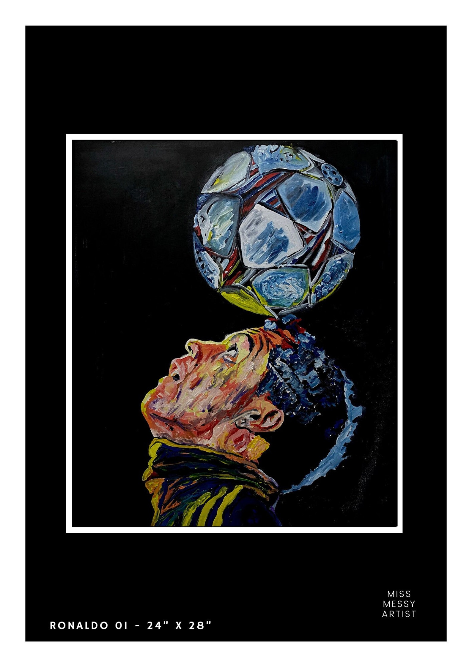CRISTIANO RONALDO PORTRAIT Original Oil Painting of Football Legend ...
