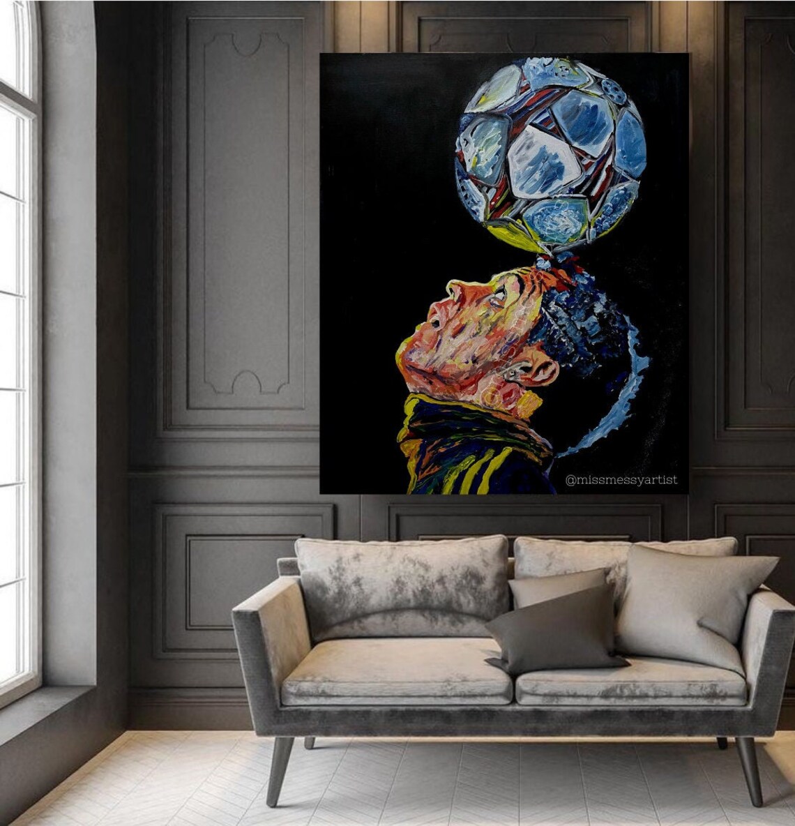 CRISTIANO RONALDO PORTRAIT Original Oil Painting of Football Legend ...