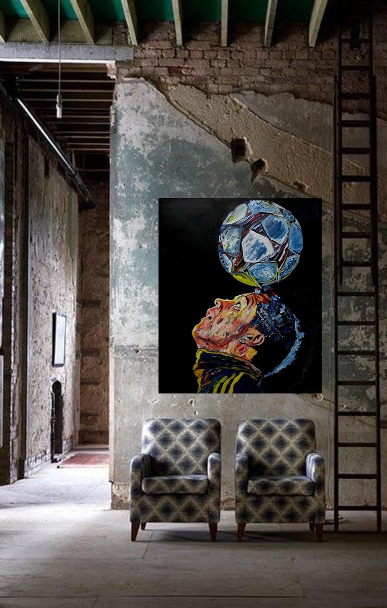 CRISTIANO RONALDO PORTRAIT Original Oil Painting of Football Legend ...