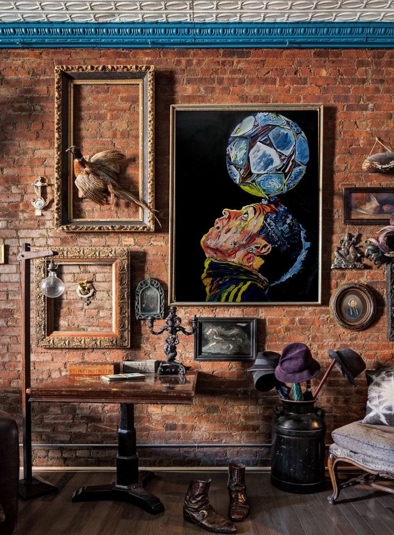 CRISTIANO RONALDO PORTRAIT Original Oil Painting of Football - Etsy