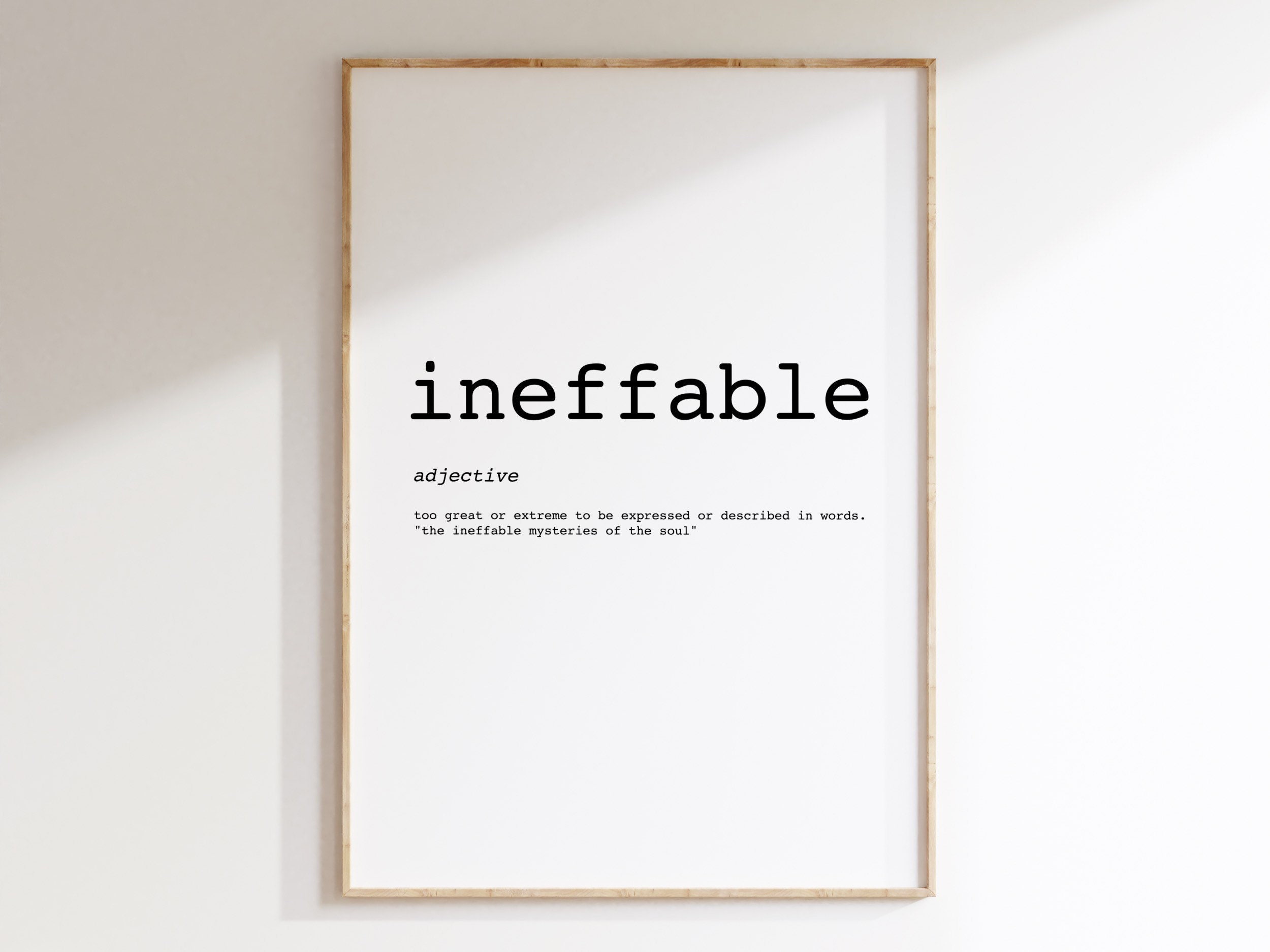 Ineffable Definition