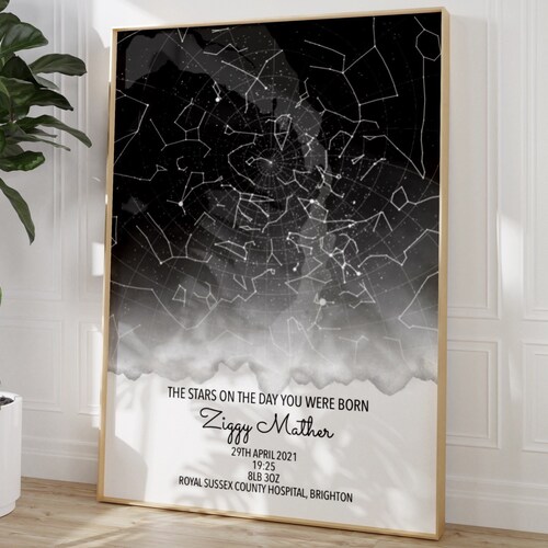 Custom Night Sky Star Map Anniversary Gift for Husband - Etsy