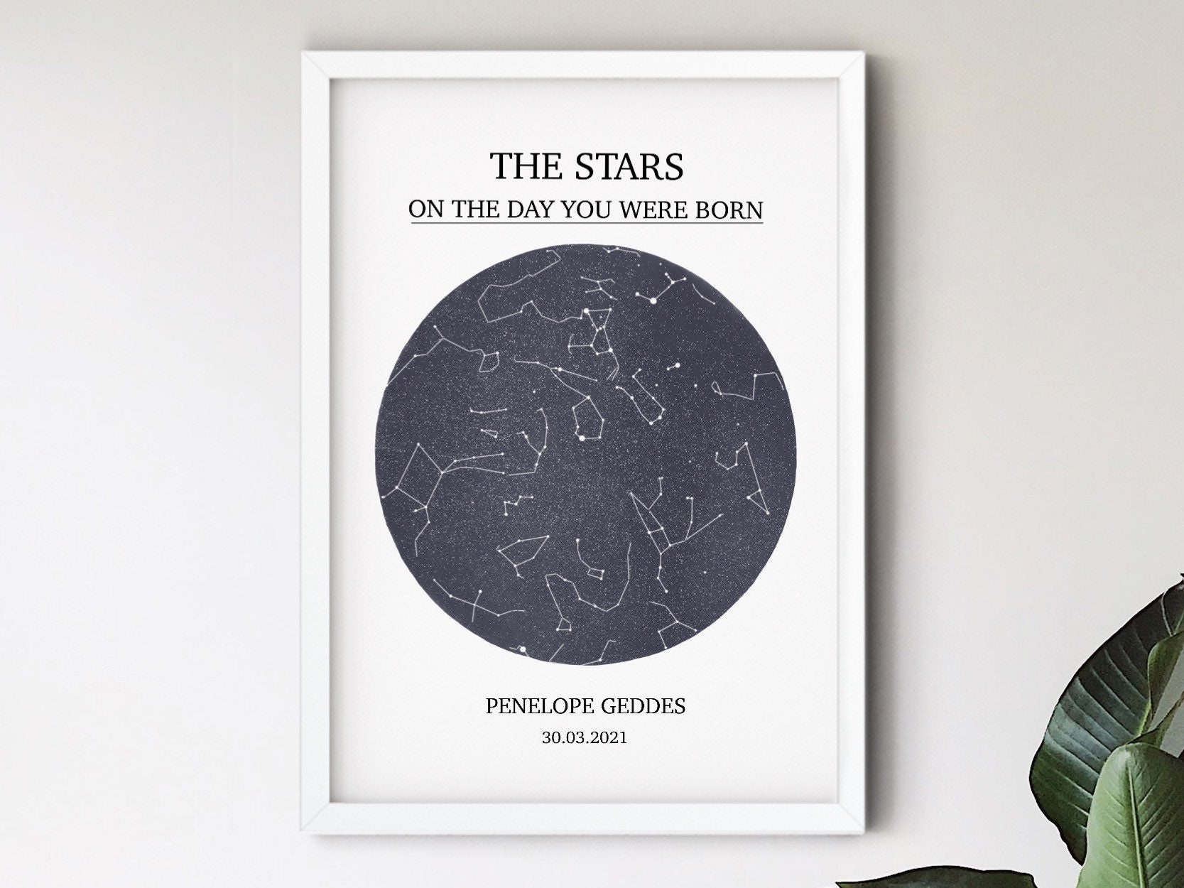 Custom Star Map Print Personalised For Any Occasion The Day | Etsy