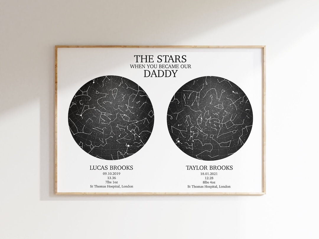 Custom Star Map | Personalised Print | Night Sky Print | Star Map ...