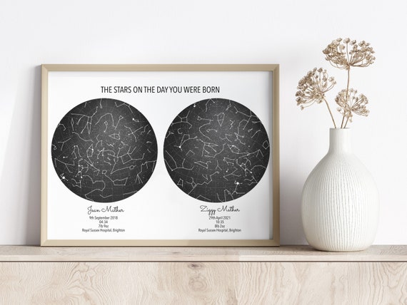 Custom Star Map Personalised Print Night Sky Print Star | Etsy