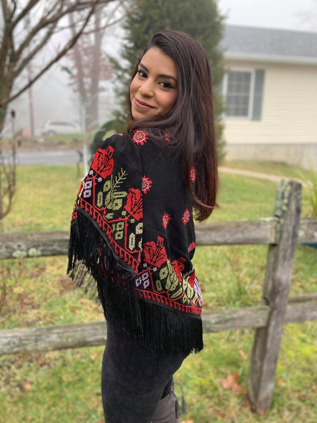 Palestinian Embroidery tatreez Shawl Made in Hebron gift - Etsy