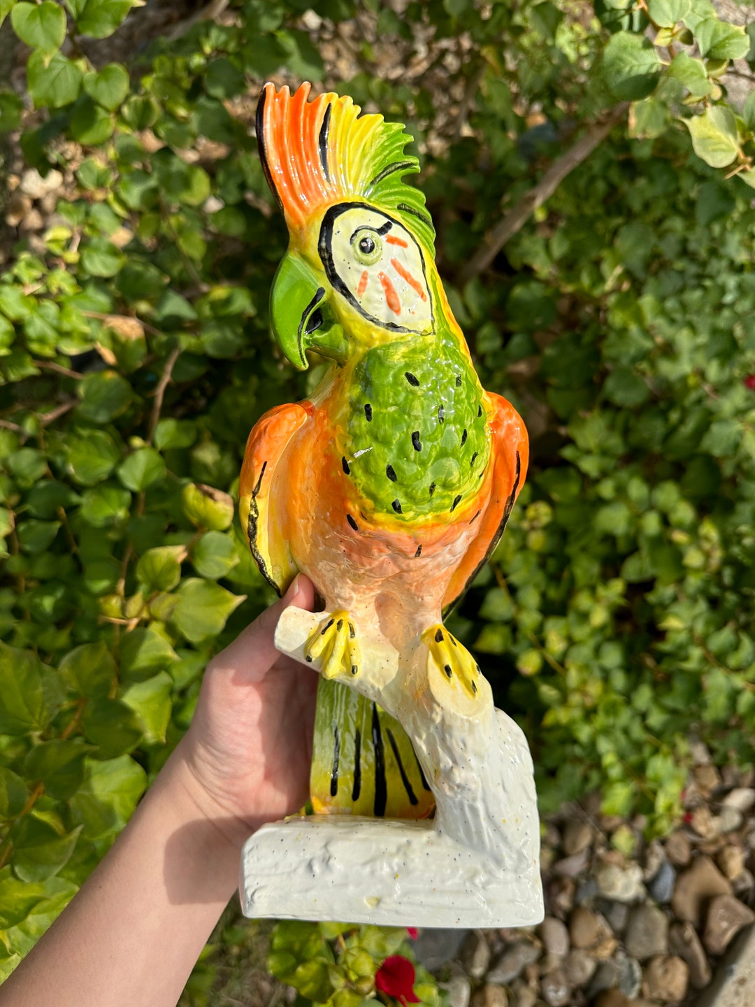 Mango Talavera Cockatoo, Mexican Cockatoo, Ceramic Cockatoo, Cockatoo ...