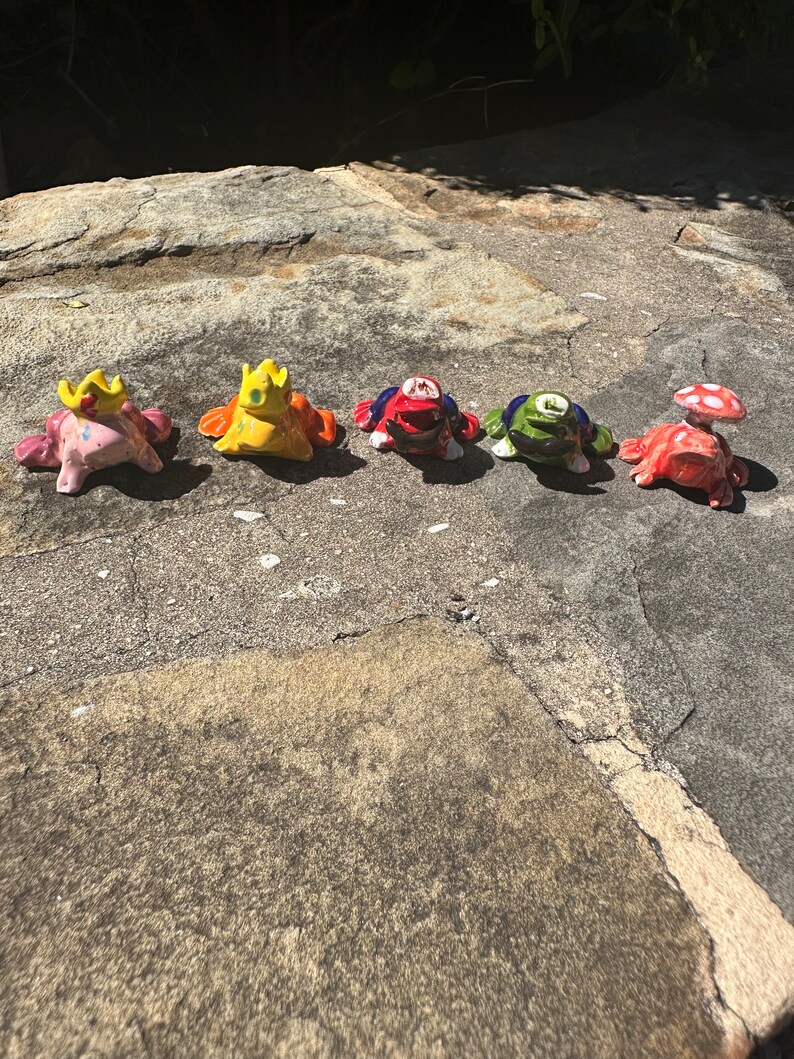Pocket Frogs,super Mario Frogs, Toad, Mushroom Frog, Princess Peach ...