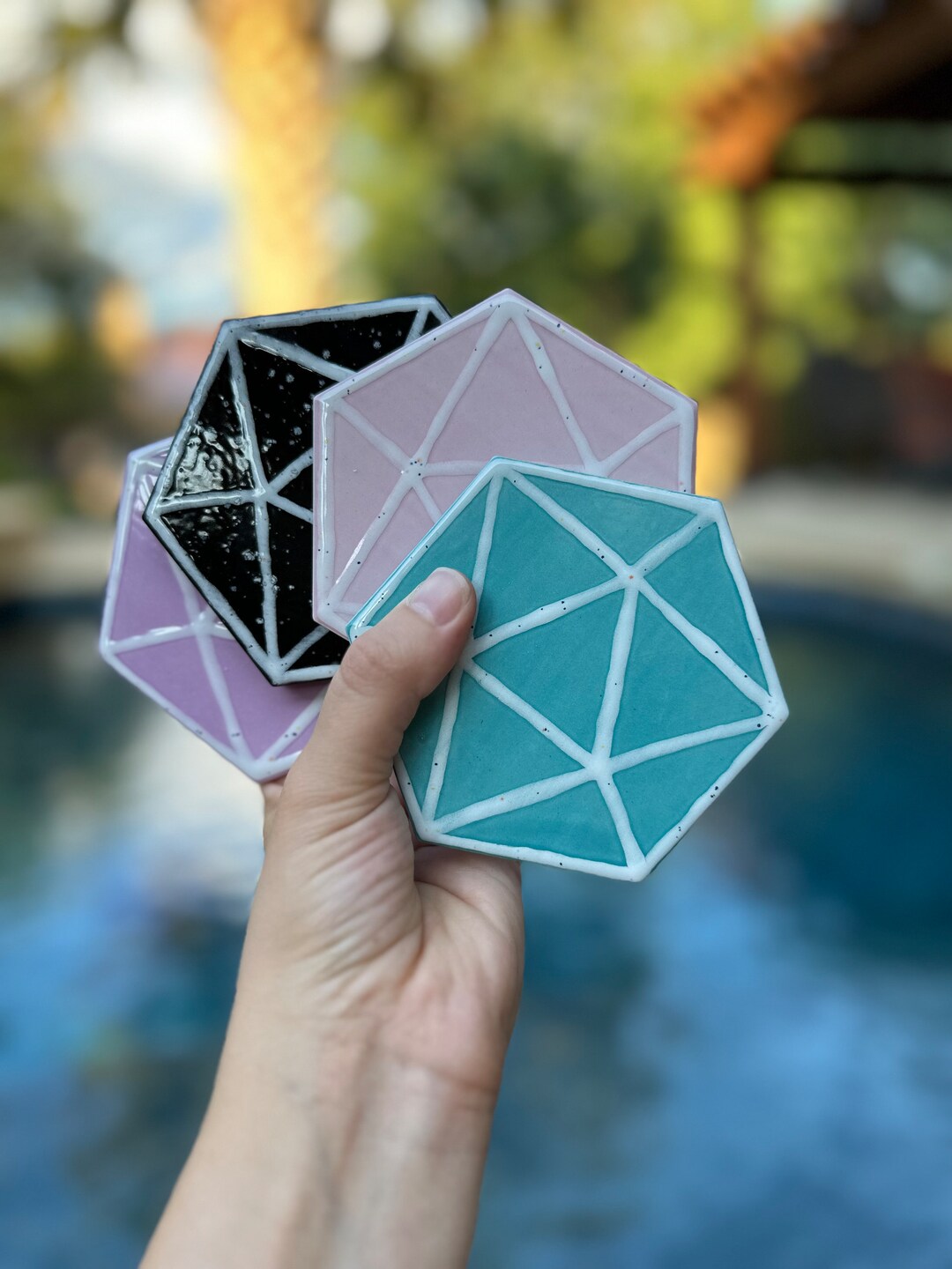 D20 Dice Coaster, 2 Coaster Set, Dice Coaster, Dnd Coaster, Dungeons ...