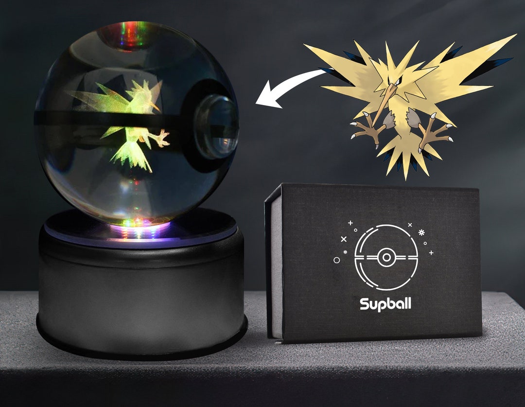 Pokemon Zapdos Pokemon Zapdos Pokeball Pokeball Crystal 5CM - Etsy.de