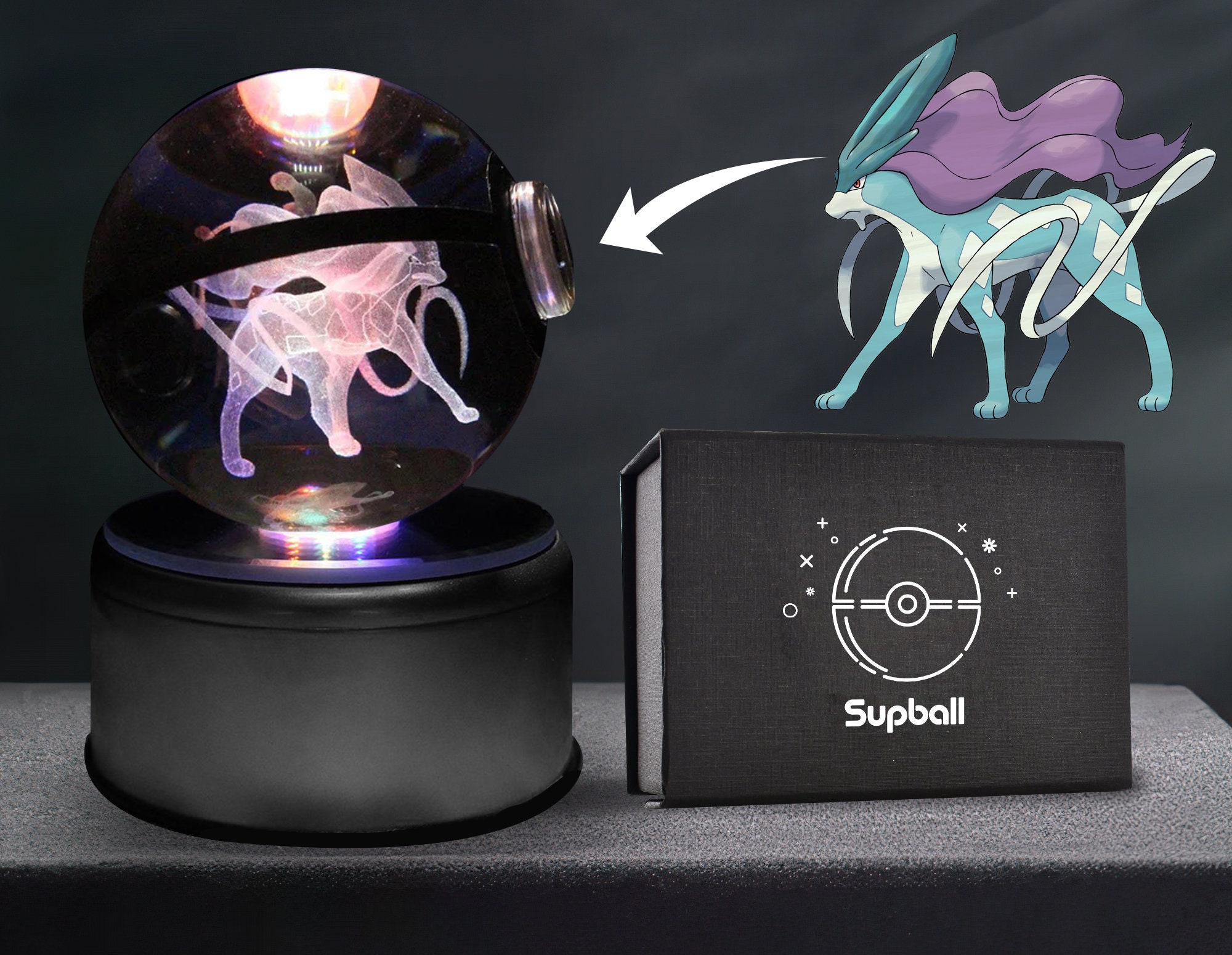 Pokemon Suicune Pokemon Suicune Pokeball Pokeball Crystal - Etsy