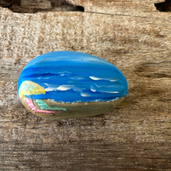 Painted Beach Stone - Etsy