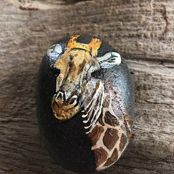 Painted Rock Giraffe - Etsy