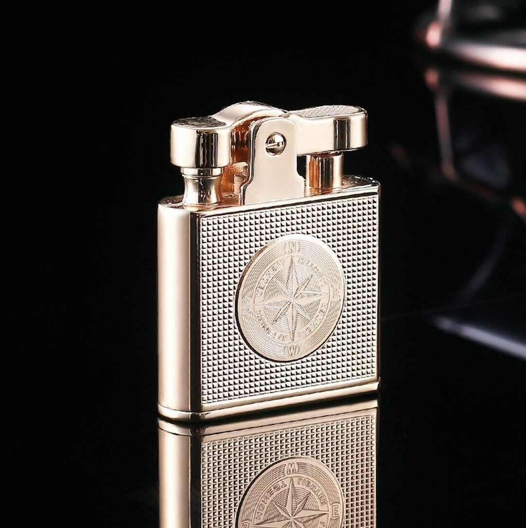 Shelby Kerosene Lighter Windproof Retro Copper Lighter Luxury - Etsy