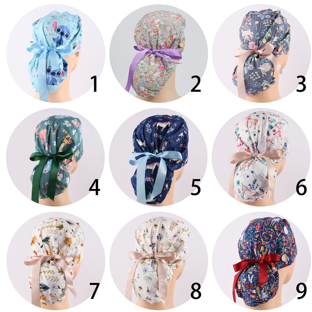 Stitch Scrub Cap W Buttons,doctor/nurse Cap Surgical Cap ,winter Scrub ...