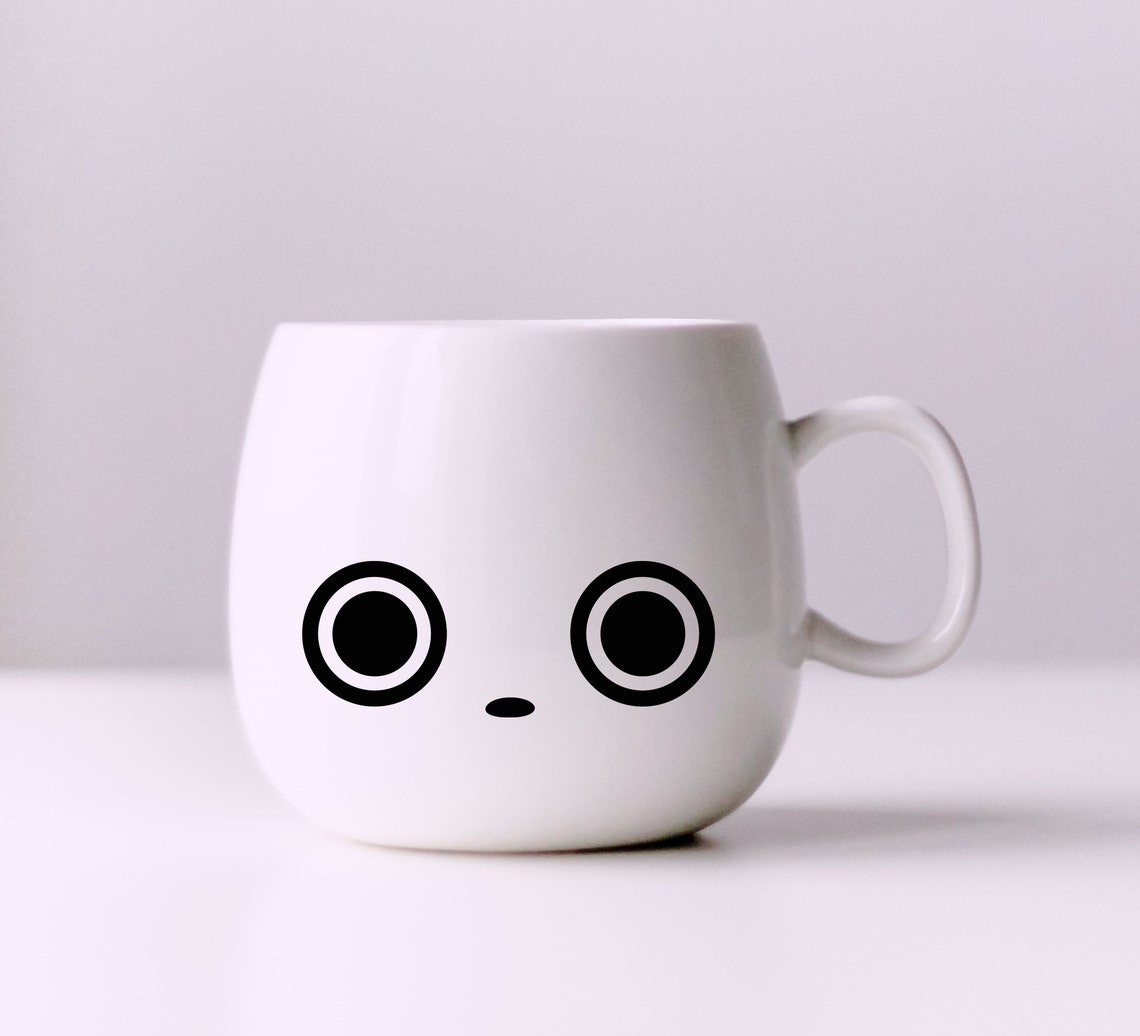 Silly Cute Big Ol' Eyes Expression Sticker, Cartoon Face Vinyl Decal ...