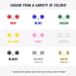 Silly Cute Big Ol' Eyes Expression Sticker, Cartoon Face Vinyl Decal ...