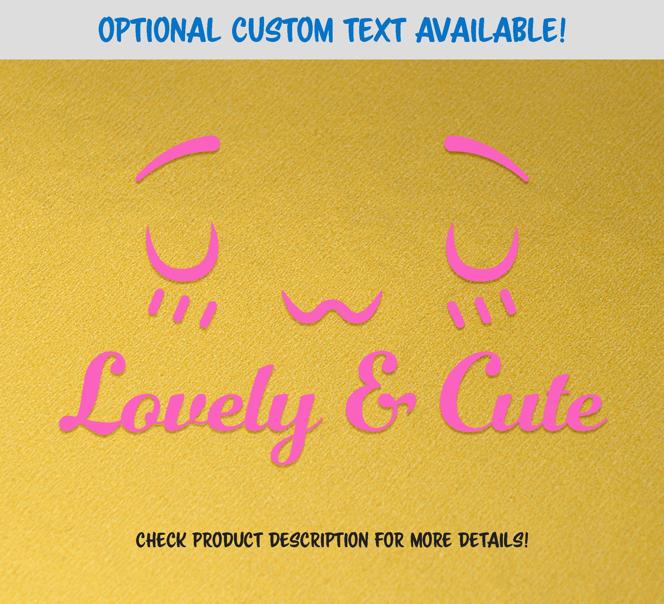 Soft uwu Anime/Manga Face Sticker Cartoon Face Vinyl Decal | Etsy