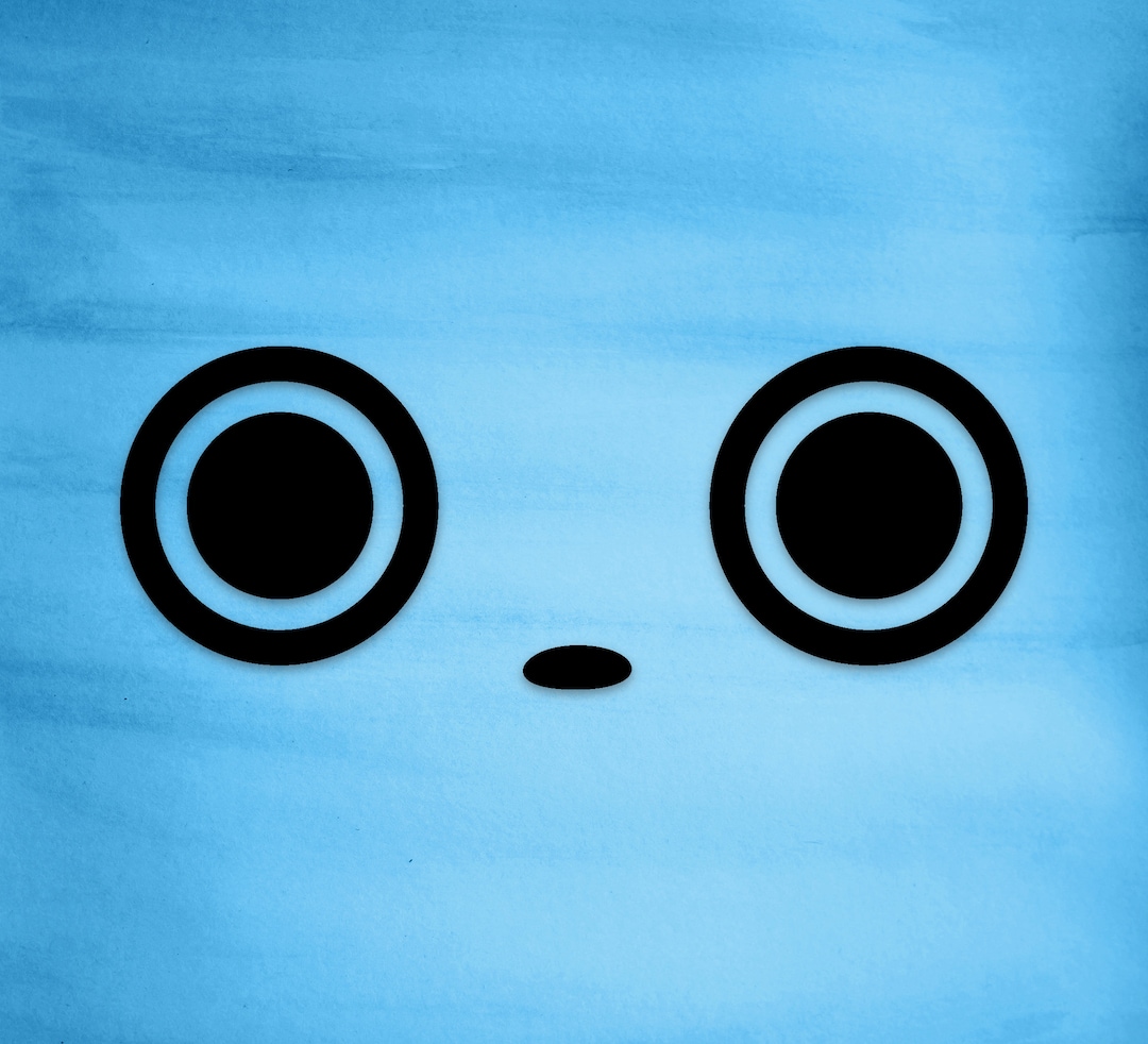 Silly Cute Big Ol' Eyes Expression Sticker, Cartoon Face Vinyl Decal ...