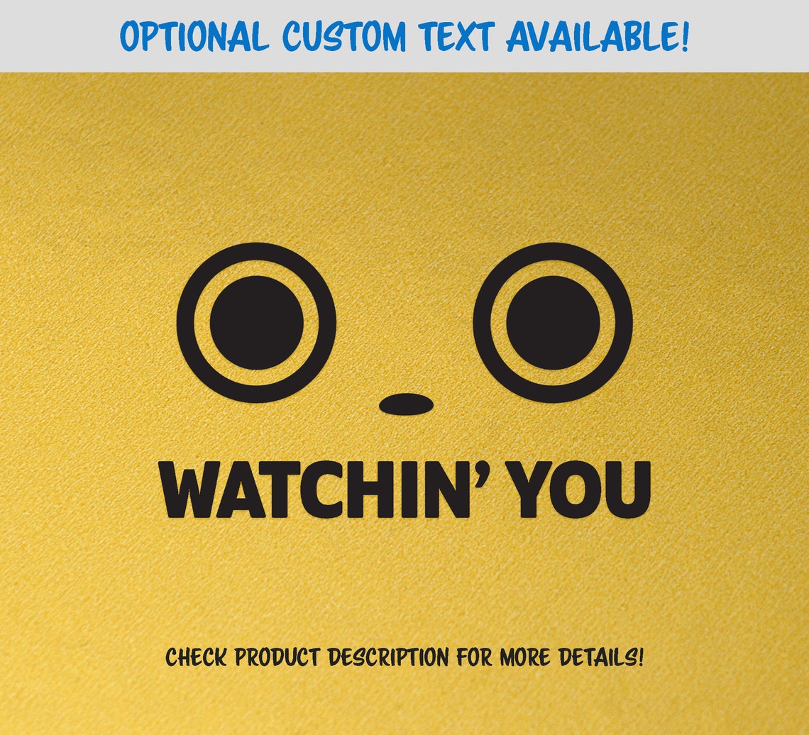 Silly Cute Big Ol' Eyes Expression Sticker, Cartoon Face Vinyl Decal ...