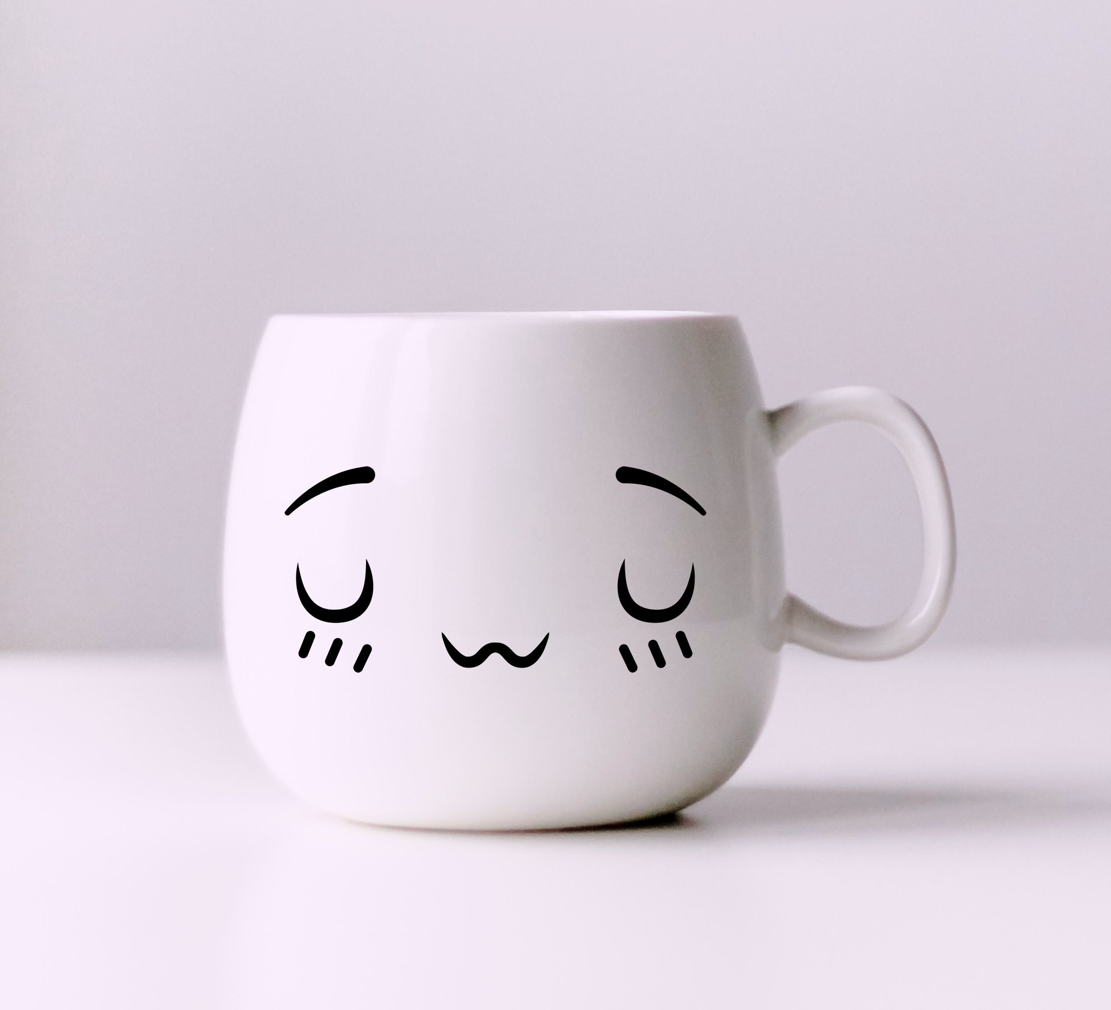 Soft uwu Anime/Manga Face Sticker Cartoon Face Vinyl Decal | Etsy