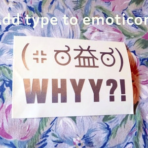 Cute Kaomoji Emoticon Accessory Decals - Kawaii Faces for All Surfaces ...