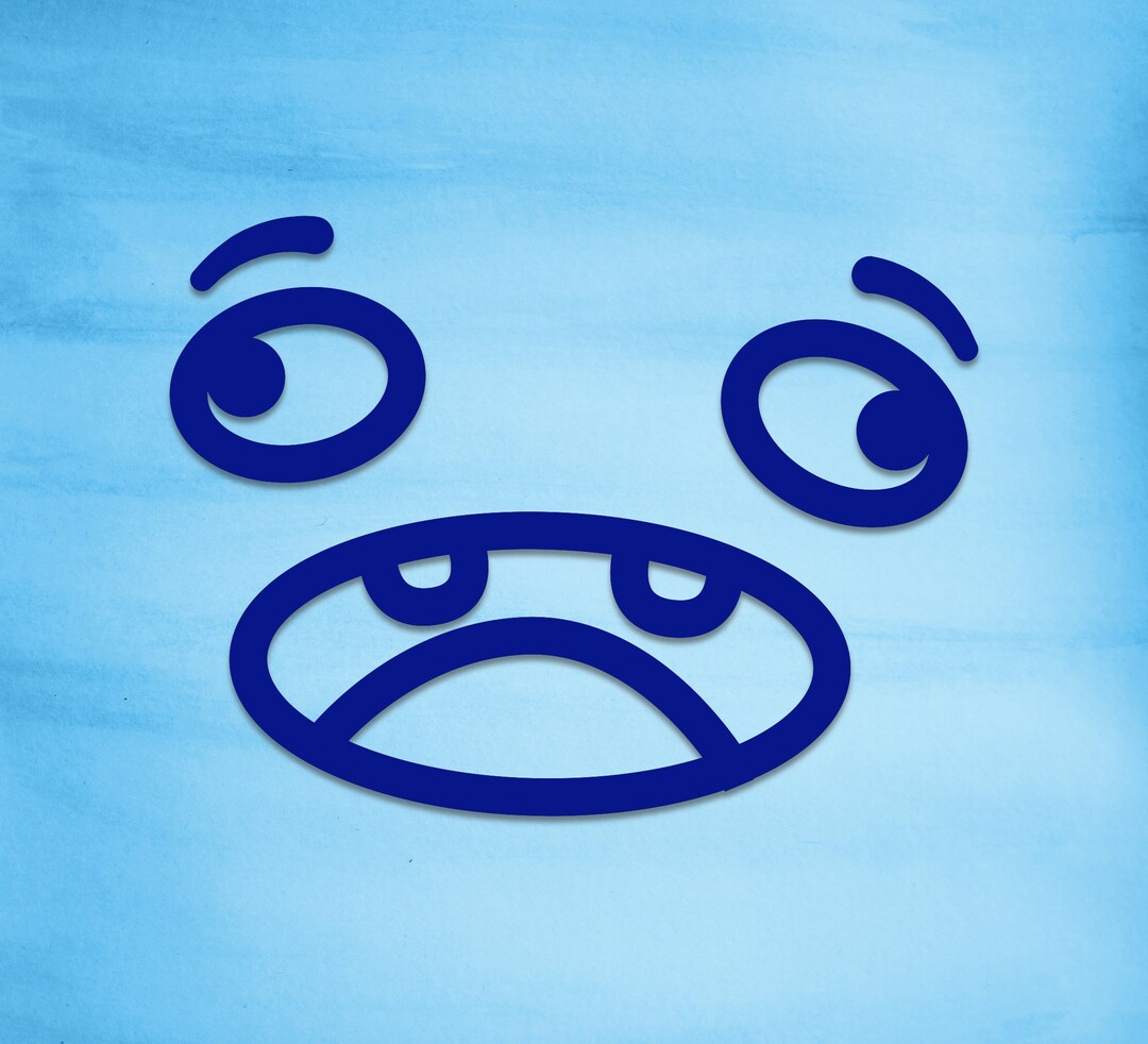 Funny Cartoon/comic Gasping Face Sticker, Cartoon Face Vinyl Decal for ...