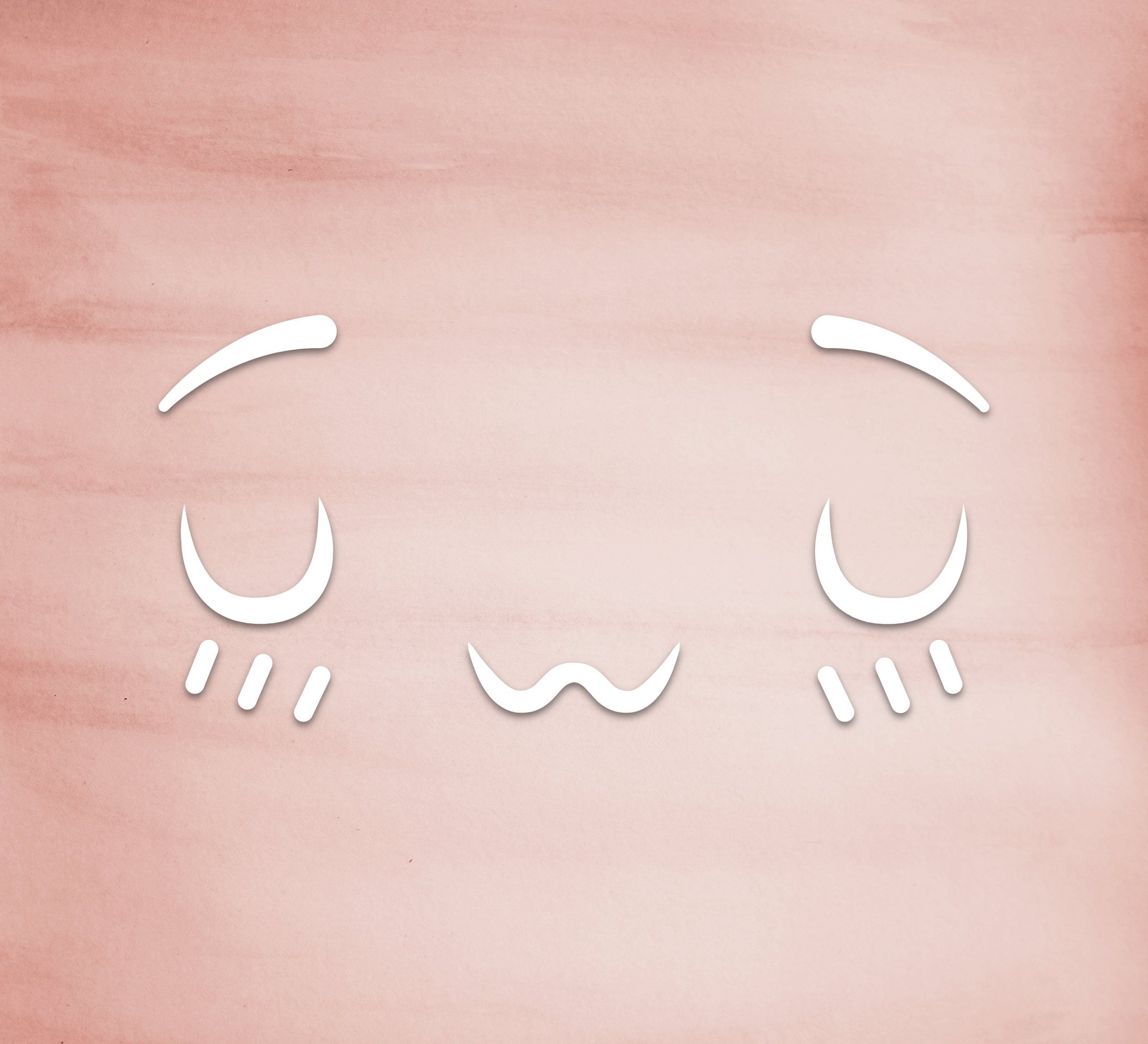 Soft uwu Anime/Manga Face Sticker Cartoon Face Vinyl Decal | Etsy