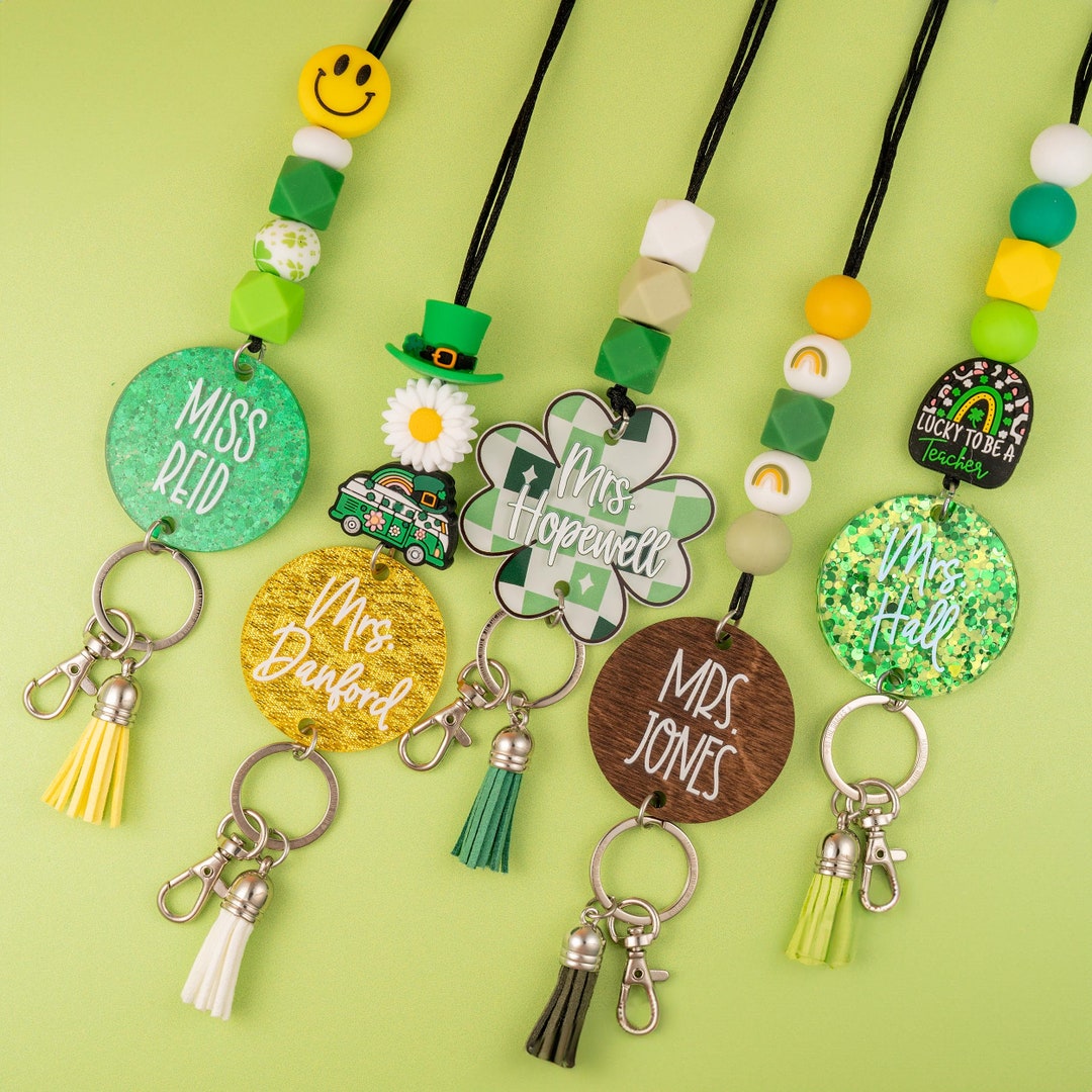 St. Patrick's Day Lanyard - Teacher Lanyard for Keys or ID Badge ...